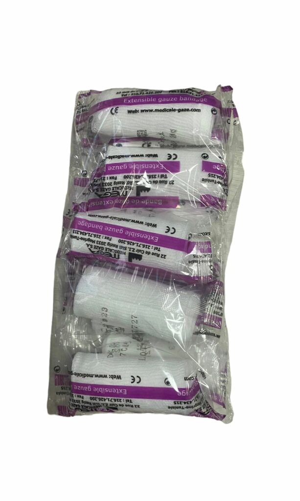 Paquet de 10 Bande de gaze extensible 10cm*4m | MedShop Tunisie